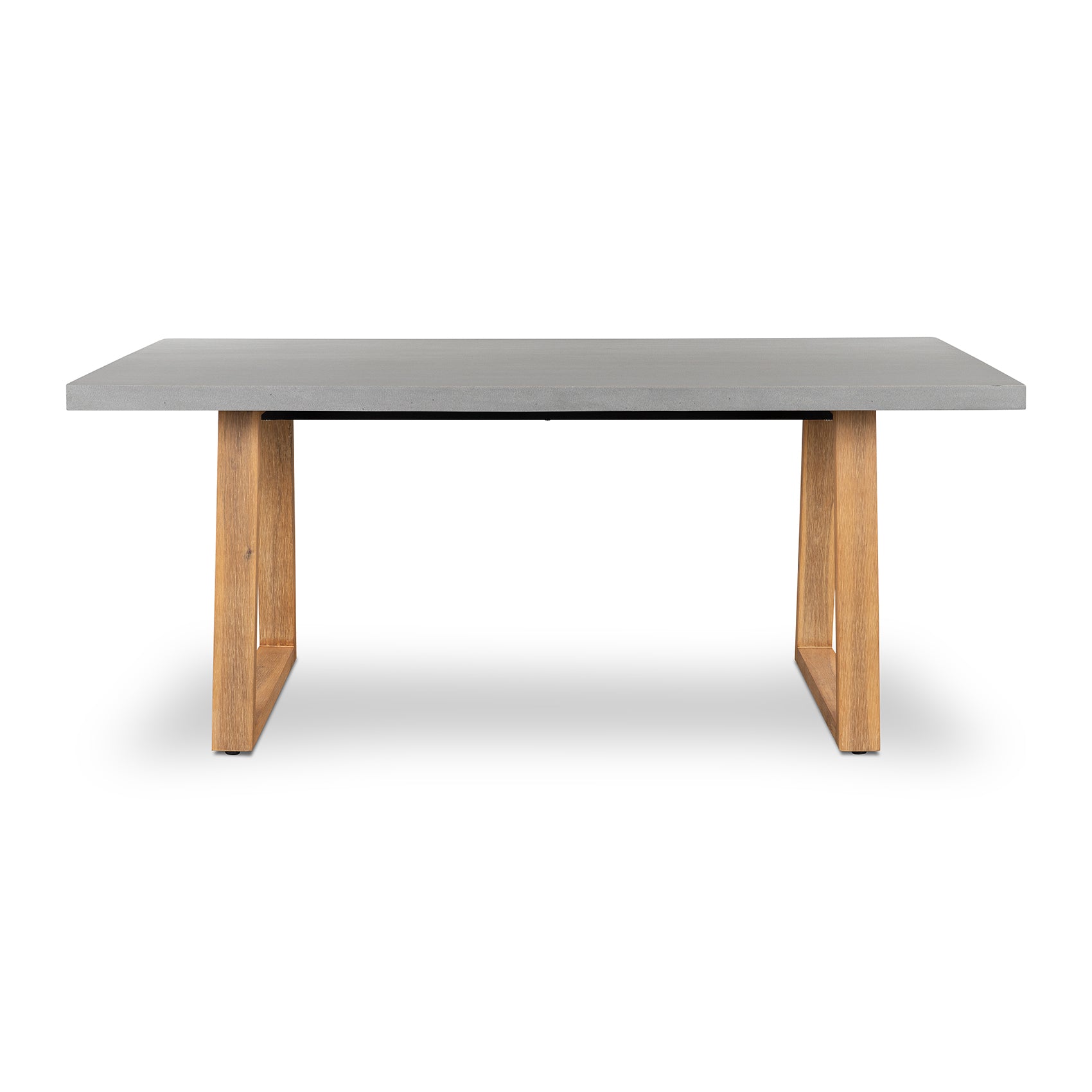 1.8m Sierra Rectangular Dining Table | Pebble Grey with Light Honey Ac ...